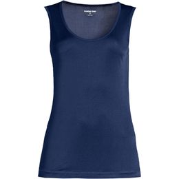 LANDS' END Seidentop f&uuml;r Damen in Plus-Gr&ouml;&szlig;e, Damen, size: plus, Blau, Seide, by Lands' End
