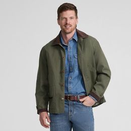 LANDS' END Barn-Jacke aus Canvas f&uuml;r Herren, Herren, size: regular, Gr&uuml;n, Elasthan/Baumwoll-Mischung, by Lands' End