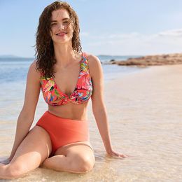 LANDS' END High Waist Bikinihose, leichtes Shaping f&uuml;r Damen, Damen, size: regular, Orange, Nylon-Mischung, by Lands' End