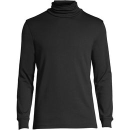 LANDS' END Supima Rollkragenshirt f&uuml;r Herren, Classic Fit, Herren, size: regular, Schwarz, Baumwolle, by Lands' End