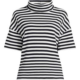 LANDS' END Supima Rollkragenshirt in Plus-Gr&ouml;&szlig;e f&uuml;r Damen, Damen, size: plus, Schwarz, Baumwolle, by Lands' End