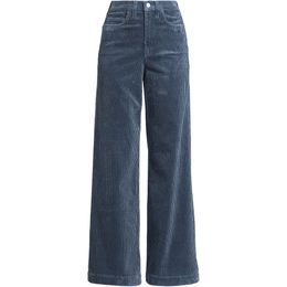 LANDS' END Breitcord-Hose High Waist mit weitem Bein f&uuml;r Damen in Plus-Gr&ouml;&szlig;e, Damen, size: plus, Blau, Elasthan/Baumwoll-Mischung, by Lands' End