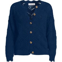 LANDS' END Noppencardigan f&uuml;r Damen, Damen, size: regular, Blau, Baumwolle, by Lands' End
