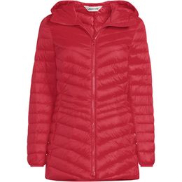 LANDS' END Daunenjacke WANDERWEIGHT Verstaubar Ultraleicht mit Kapuze f&uuml;r Damen in Petite-Gr&ouml;&szlig;e, Damen, size: petite, Rot, Nylon/Daunen, by Lands' End