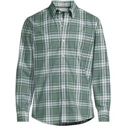 LANDS' END CLASSIC FIT. B&uuml;gelfreies Twillhemd f&uuml;r Herren, Herren, size: regular, Gr&uuml;n, Baumwolle, by Lands' End