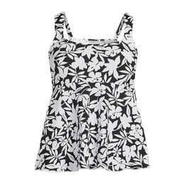 LANDS' END Ausgestelltes Tankinitop mit U-Ausschnitt f&uuml;r Damen, Damen, size: regular, Schwarz, Elasthan/Polyester-Mischung/Nylon-Mischung, by Lands' End