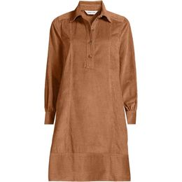 LANDS' END Breitcord-Hemdkleid f&uuml;r Damen in Plus-Gr&ouml;&szlig;e, Damen, size: plus, Braun, Baumwolle, by Lands' End