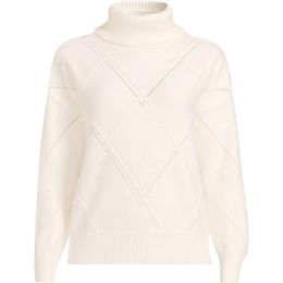 LANDS' END Rollkragenpullover Silk Touch f&uuml;r Damen, Damen, size: regular, Elfenbein, Polyester/Nylon/Viskose, by Lands' End