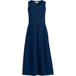 LANDS' END Ausgestelltes &auml;rmelloses Midikleid f&uuml;r Damen, Damen, size: regular, Blau, Baumwolle/Baumwoll-Mischung, by Lands' End