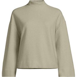LANDS' END Softes Sweatshirt mit Stehkragen f&uuml;r Damen, Damen, size: regular, Gr&uuml;n, Baumwolle/Polyester/Baumwoll-Mischung, by Lands' End