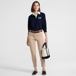 LANDS' END Slim Fit 7/8-Chinos Mid Waist f&uuml;r Damen, Damen, size: regular, Braun, Baumwolle/Lyocell (Viskose)/Baumwoll-Mischung, by Lands' End