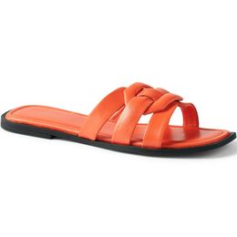 LANDS' END Leder-Sandalen f&uuml;r Damen, Damen, size: regular, Orange, Leder, by Lands' End