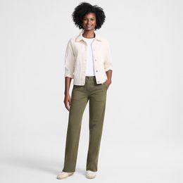 LANDS' END Lange Chino-Hose Mid Waist f&uuml;r Damen, Damen, size: regular, Gr&uuml;n, Baumwolle/Lyocell (Viskose)/Baumwoll-Mischung, by Lands' End