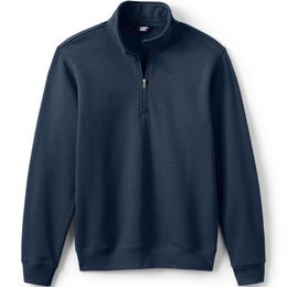 LANDS' END Sweatshirt mit Rei&szlig;verschluss, Herren, size: regular, Blau, by Lands' End
