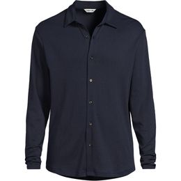 LANDS' END Jerseyhemd aus Baumwolle f&uuml;r Herren, Herren, size: regular, Blau, Baumwolle, by Lands' End