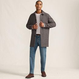 LANDS' END Karierter Mantel f&uuml;r Herren, Herren, size: regular, Braun, Wolle/Polyester/Polyester-Mischung, by Lands' End