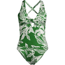 LANDS' END Gl&auml;nzendes Tankini-Set mit Knotendesign f&uuml;r Damen, Damen, size: regular, Gr&uuml;n, Elasthan/Nylon-Mischung, by Lands' End