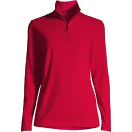LANDS' END Anyweather Fleece-Pullover mit Rei&szlig;verschluss f&uuml;r Damen in Plus-Gr&ouml;&szlig;e, Damen, size: plus, Rot, Polyester, by Lands' End