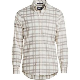 LANDS' END CLASSIC FIT. B&uuml;gelfreies Twillhemd f&uuml;r Herren, Herren, size: regular, Grau, Baumwolle, by Lands' End