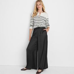 LANDS' END Flie&szlig;ende Palazzo-Hose f&uuml;r Damen, Damen, size: regular, Schwarz, Polyester, by Lands' End