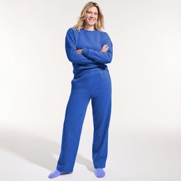 LANDS' END Jogginghose mit geradem Bein SERIOUS SWEATS f&uuml;r Damen in Tall-Gr&ouml;&szlig;e, Damen, size: tall, Blau, Baumwoll-Mischung/Polyester-Mischung, by Lands' End