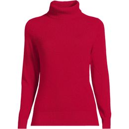 LANDS' END Rollkragen-Pullover aus Kaschmir in Plus-Gr&ouml;&szlig;e, Damen, size: plus, Rot, Kaschmir, by Lands' End