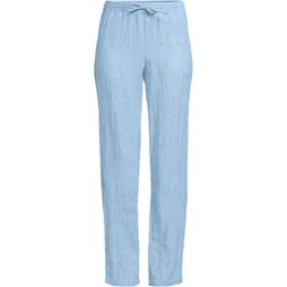 LANDS' END Relaxte Premium Reinleinen-Schlupfhose f&uuml;r Damen in Petite-Gr&ouml;&szlig;e, Damen, size: petite, Blau, Leinen, by Lands' End
