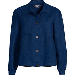 LANDS' END Leinenjacke f&uuml;r Damen, Damen, size: regular, Blau, Leinen, by Lands' End