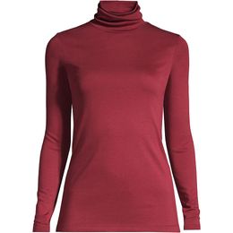 LANDS' END Rollkragenshirt aus Supima f&uuml;r Damen in Plus-Gr&ouml;&szlig;e, Damen, size: plus, Rot, Baumwolle, by Lands' End