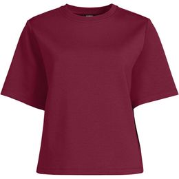 LANDS' END Samtweiches Shirt mit Rundhalsausschnitt f&uuml;r Damen, Damen, size: regular, Lila, Baumwolle/Polyester-Mischung, by Lands' End