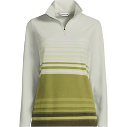 LANDS' END Fleecepullover mit Zipper f&uuml;r Damen in Plus-Gr&ouml;&szlig;e, Damen, size: plus, Gr&uuml;n, Polyester, by Lands' End