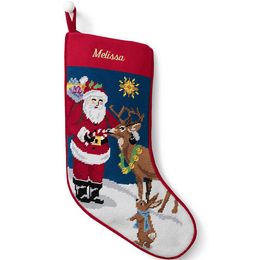 LANDS' END Gobelin-Weihnachtsstrumpf, Damen, size: regular, Sonstige, Baumwolle/Wolle, by Lands' End