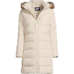 LANDS' END Daunenmantel mit Kapuze f&uuml;r Damen in Plus-Gr&ouml;&szlig;e, Damen, size: plus, Elfenbein, Polyester, by Lands' End