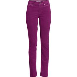 LANDS' END Straight Fit Cordhose Mid Waist f&uuml;r Damen in Plus-Gr&ouml;&szlig;e, Damen, size: plus, Lila, Baumwoll-Mischung, by Lands' End