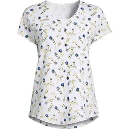LANDS' END Shirt aus Baumwolle/Modal-Mix mit Ballett-Ausschnitt f&uuml;r Damen in Plus-Gr&ouml;&szlig;e, Damen, size: plus, Wei&szlig;, Baumwolle Modal, by Lands' End
