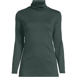 LANDS' END Rollkragenshirt aus Supima f&uuml;r Damen, Damen, size: regular, Gr&uuml;n, Baumwolle, by Lands' End