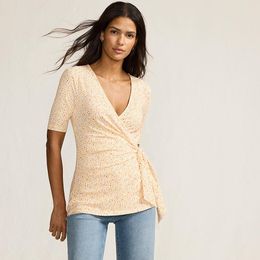 Shirt in Wickel-Optik f&uuml;r Damen, Damen, size: regular, Elfenbein, by Lands' End