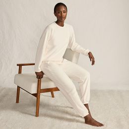 LANDS' END Lounge-Set aus Samt f&uuml;r Damen, Damen, size: regular, Elfenbein, Polyester/Polyester-Mischung, by Lands' End