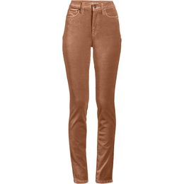 LANDS' END Slim Fit Samthose High Waist f&uuml;r Damen in Plus-Gr&ouml;&szlig;e, Damen, size: plus, Braun, Baumwoll-Mischung, by Lands' End
