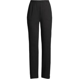 LANDS' END Straight Fit Freizeithose SPORT KNIT f&uuml;r Damen in Plus-Gr&ouml;&szlig;e, Damen, size: plus, Schwarz, Baumwolle, by Lands' End