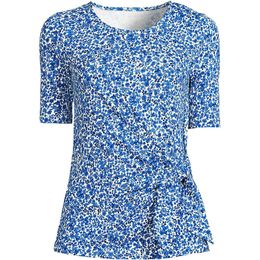LANDS' END Baumwolle/Modal-Shirt mit Bindeschleife f&uuml;r Damen, Damen, size: regular, Elfenbein, Baumwolle Modal, by Lands' End