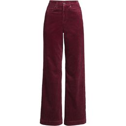 LANDS' END Breitcord-Hose High Waist mit weitem Bein f&uuml;r Damen in Plus-Gr&ouml;&szlig;e, Damen, size: plus, Rot, Elasthan/Baumwoll-Mischung, by Lands' End