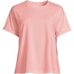 Supima&reg; Shirt mit kurzen Roll&auml;rmeln f&uuml;r Damen, Damen, size: regular, Pink, Baumwolle, by Lands' End