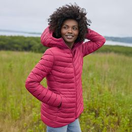 LANDS' END Daunenjacke WANDERWEIGHT Verstaubar Ultraleicht mit Kapuze f&uuml;r Damen in Petite-Gr&ouml;&szlig;e, Damen, size: petite, Pink, Nylon/Daunen, by Lands' End