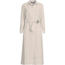 LANDS' END Leinen-Midikleid f&uuml;r Damen in Plus-Gr&ouml;&szlig;e, Damen, size: plus, Elfenbein, by Lands' End