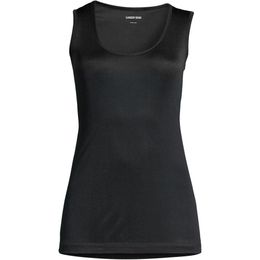 LANDS' END Seidentop f&uuml;r Damen in Plus-Gr&ouml;&szlig;e, Damen, size: plus, Schwarz, Seide, by Lands' End