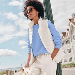 LANDS' END Daunenweste WANDERWEIGHT Verstaubar Ultraleicht f&uuml;r Damen, Damen, size: regular, Elfenbein, Nylon, by Lands' End
