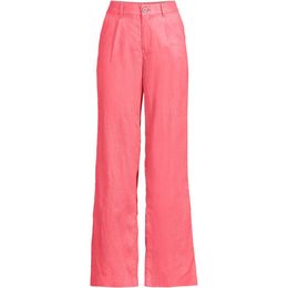 LANDS' END Leinenhose High Waist mit weitem Bein f&uuml;r Damen, Damen, size: regular, Pink, Leinen, by Lands' End