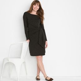 LANDS' END Baumwolle/Modal-Kleid mit Zierschleife f&uuml;r Damen, Damen, size: regular, Schwarz, Baumwolle Modal, by Lands' End