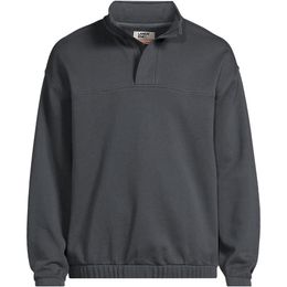 LANDS' END Sweatshirt mit Zipper f&uuml;r Herren, Herren, size: regular, Grau, Baumwolle, by Lands' End